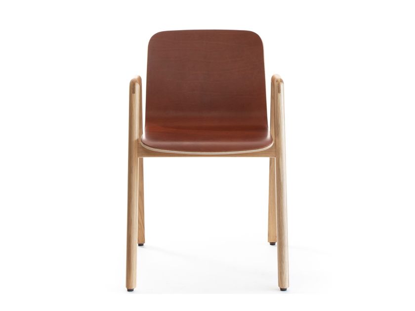 NAKU Stackable wooden chair with armrests By Inno | design Harri Korhonen