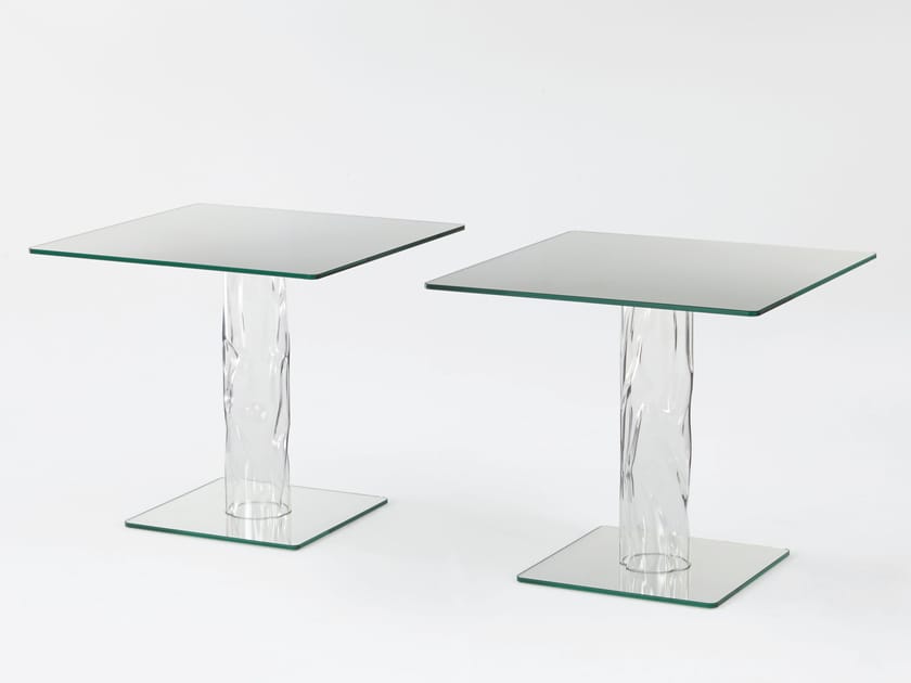 Square crystal table NARCISSUS By Glas Italia