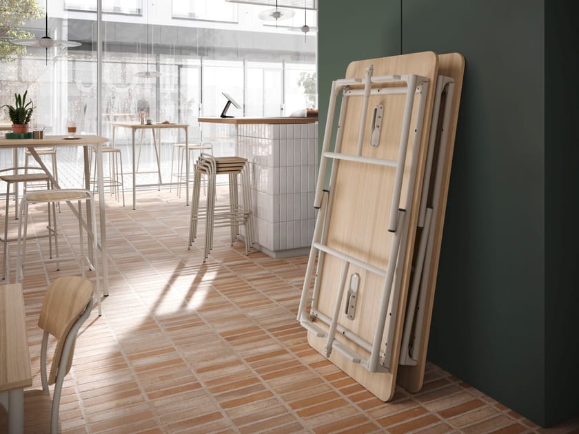 NATE S Folding rectangular steel dining table By Brunner | design ...