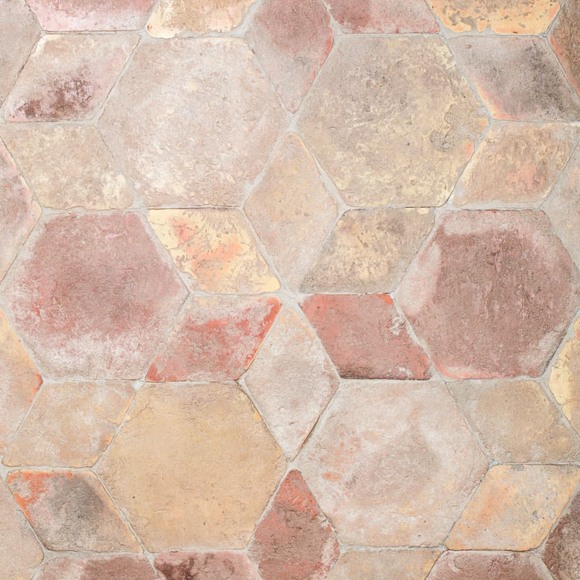 Indoor/outdoor quarry wall/floor tiles NATURAL TERRACOTTA By Cotto Etrusco
