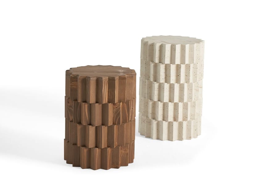 SHEMSA Round solid wood coffee table By NDESIGN