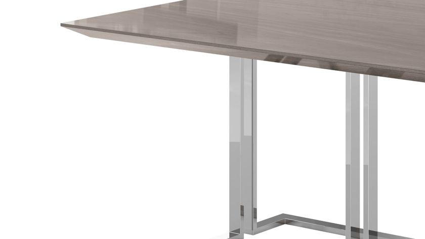 Rectangular steel and wood dining table NEBRASKA By FRATO