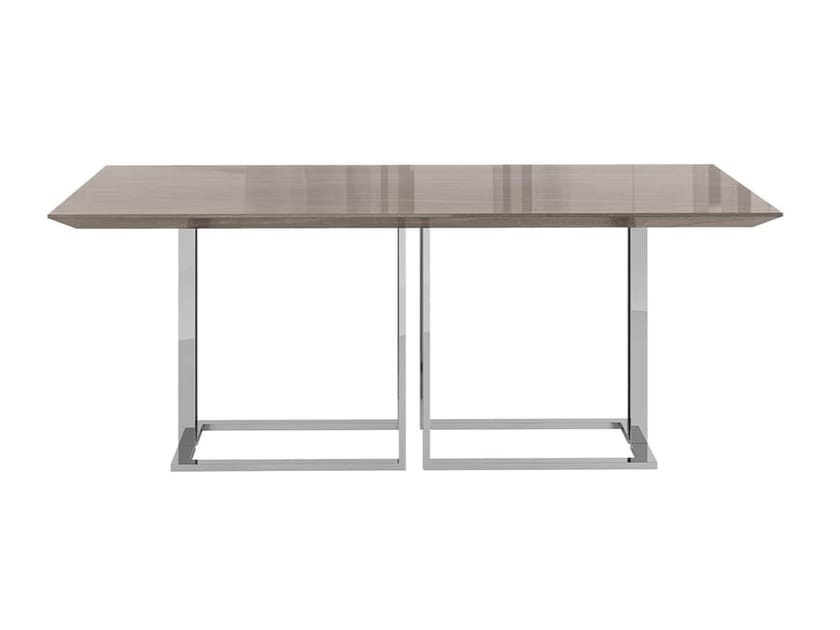 Rectangular steel and wood dining table NEBRASKA By FRATO