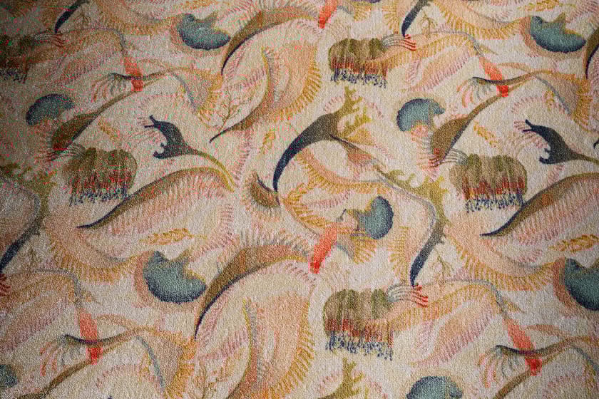 Polyamide carpeting with floral pattern NEBULA By Besana Moquette ...