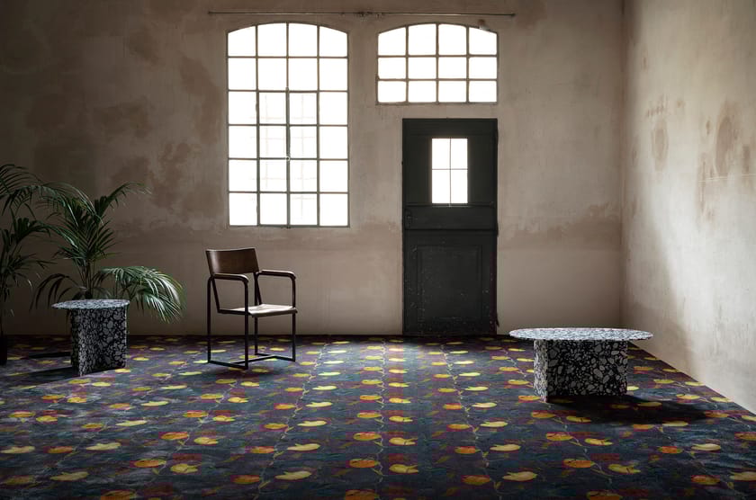 Polyamide carpeting with floral pattern NEBULA By Besana Moquette ...