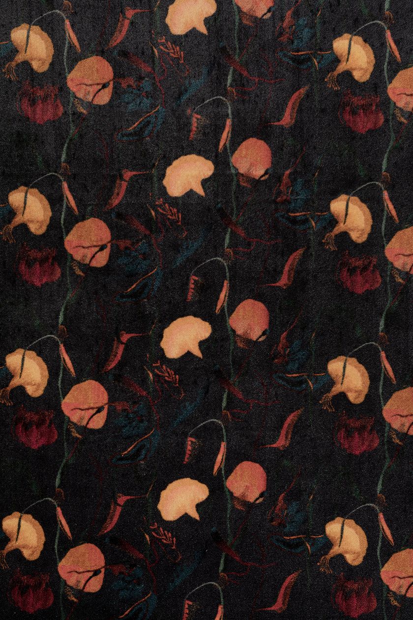 Polyamide carpeting with floral pattern NEBULA By Besana Moquette ...