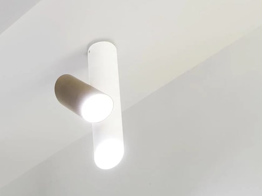 TUBES LARGE LED aluminium ceiling lamp By NEMO | design Charles Kalpakian