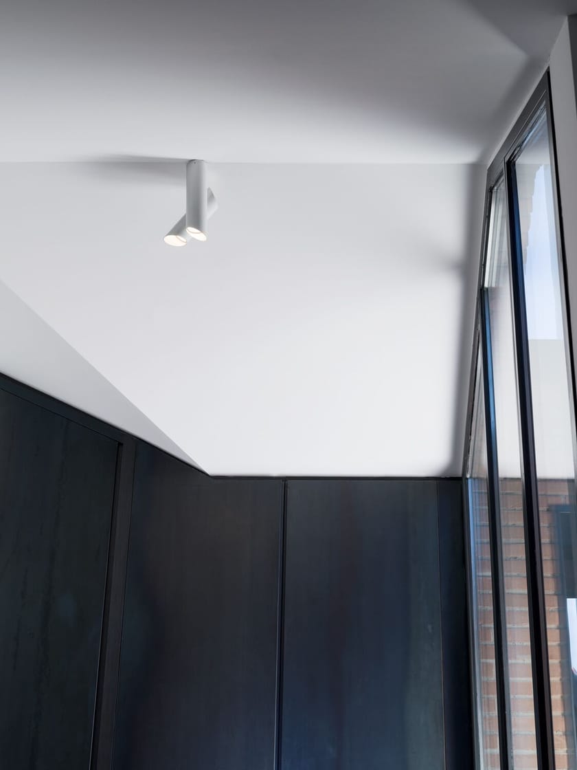 TUBES LARGE LED aluminium ceiling lamp By NEMO | design Charles Kalpakian