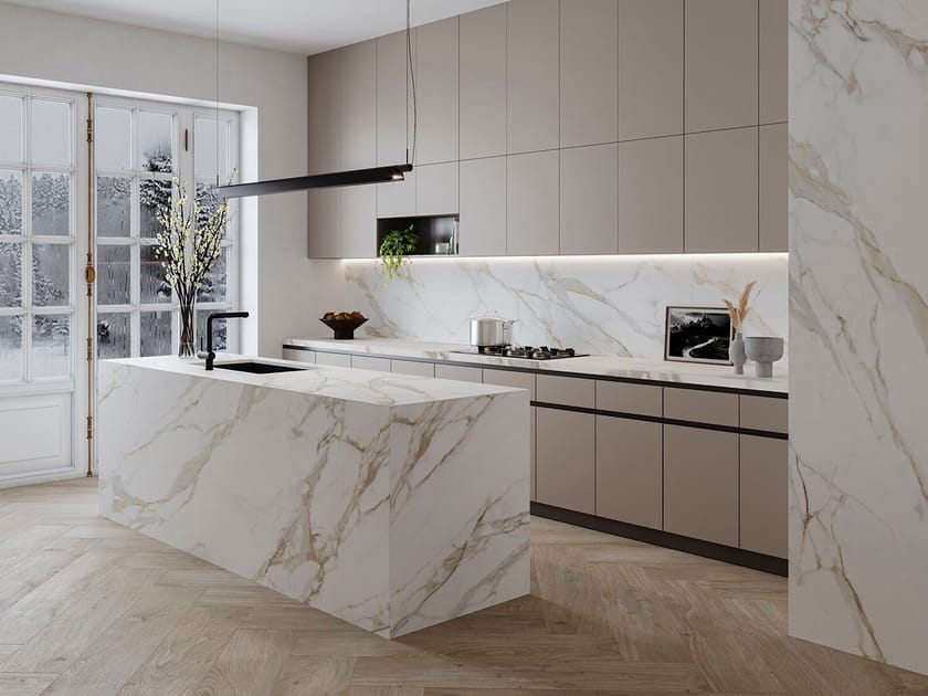 CALACATTA ROMA Neolith wall/floor tiles with marble effect By NEOLITH