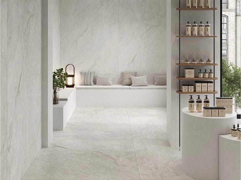 EVEREST SUNRISE Neolith wall/floor tiles with marble effect By NEOLITH