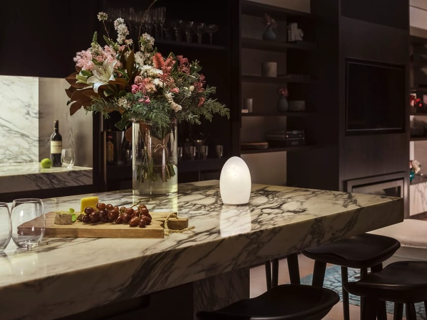 EGG FRITTED LED cordless opal glass table lamp By NEOZ Lighting ...