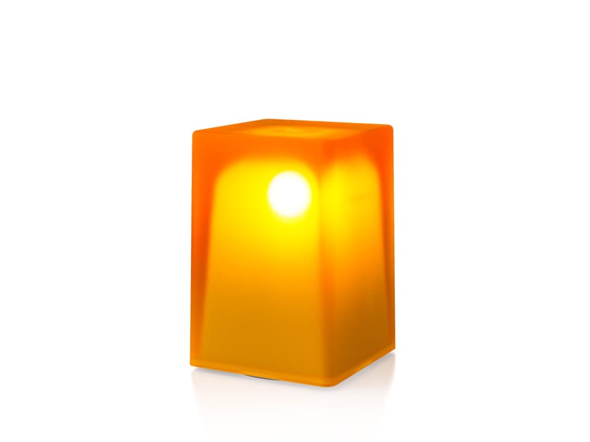 GEM SQUARE RESIN LED handmade cordless resin table lamp By NEOZ ...