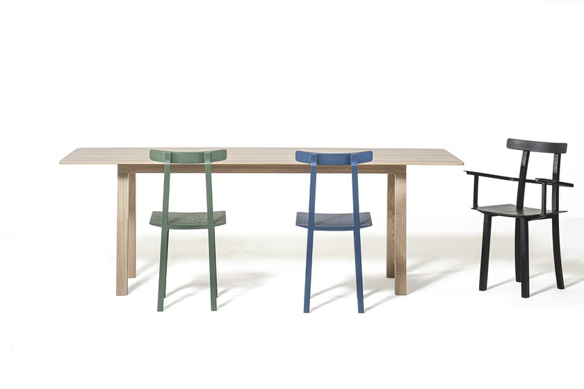 NERVOSA Wooden chair with armrests By Woak | design Francesco Faccin