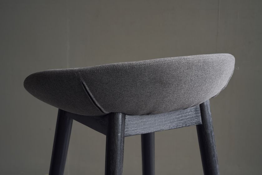 NEST High fabric barstool with footrest By grado design