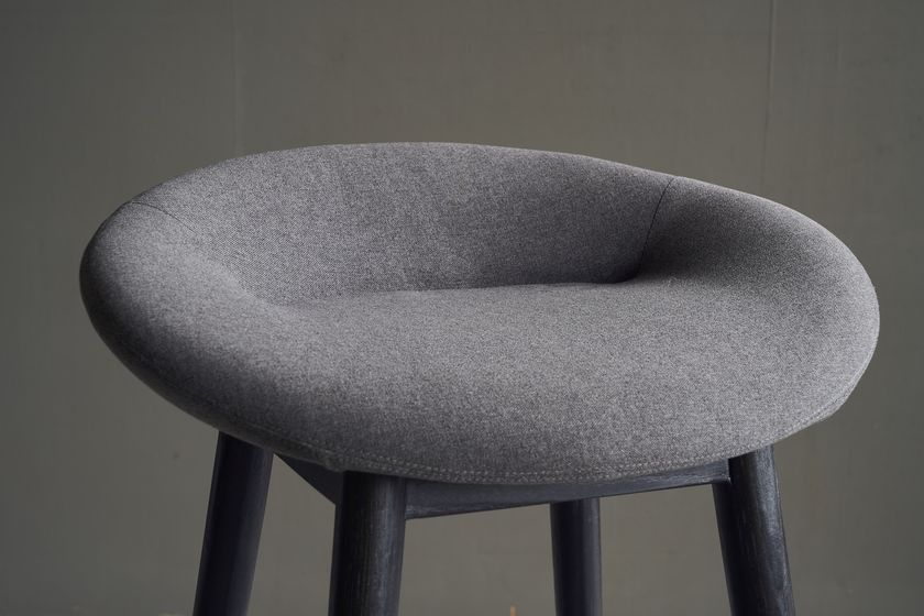 NEST High fabric barstool with footrest By grado design