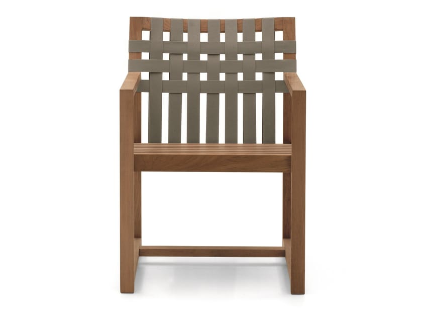 NETWORK 159 Teak garden chair with armrests By RODA