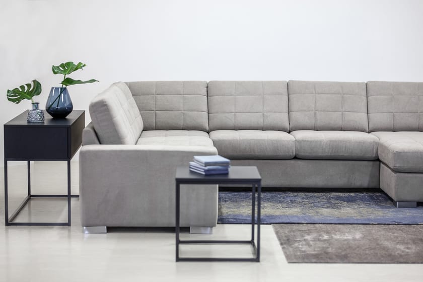 Corner fabric sofa with chaise longue NEW YORK By GRAFU