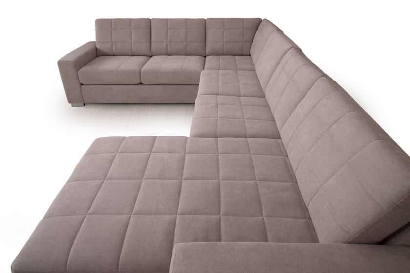 Corner fabric sofa with chaise longue NEW YORK By GRAFU