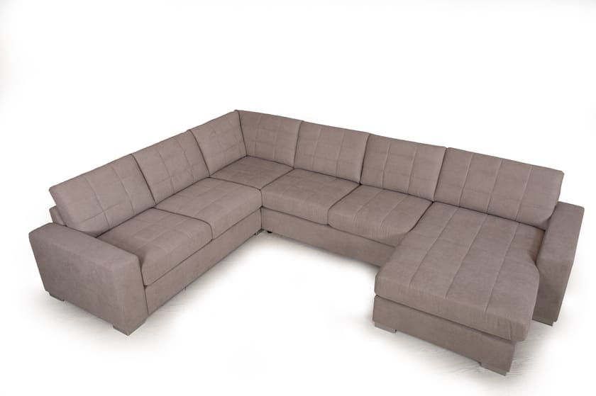 Corner fabric sofa with chaise longue NEW YORK By GRAFU