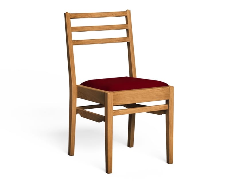 Wooden chair with integrated cushion NEWNHAM By Luke Hughes