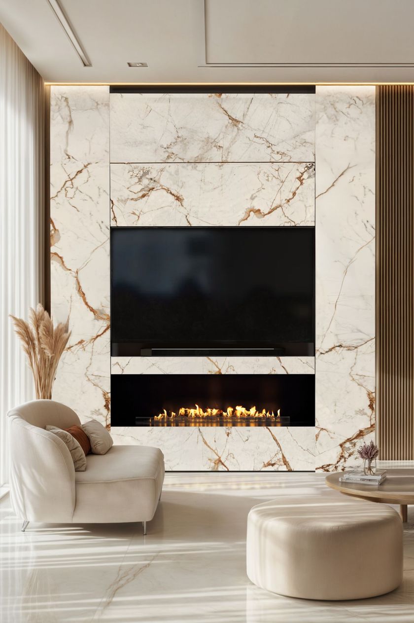 NEX MEDIAWALL Fireplace By NEX Media Wall