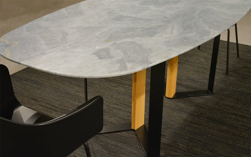 Oval marble table NIBBLES WOOD GRIGIO NUVOLATO By Maami Home design ...