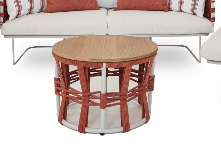 NIDO Round garden side table By Rever | design Marco Piva