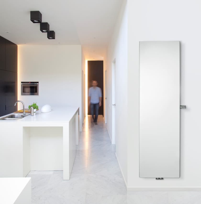 Vertical wall-mounted steel radiator NIVA By VASCO design Wim Segers