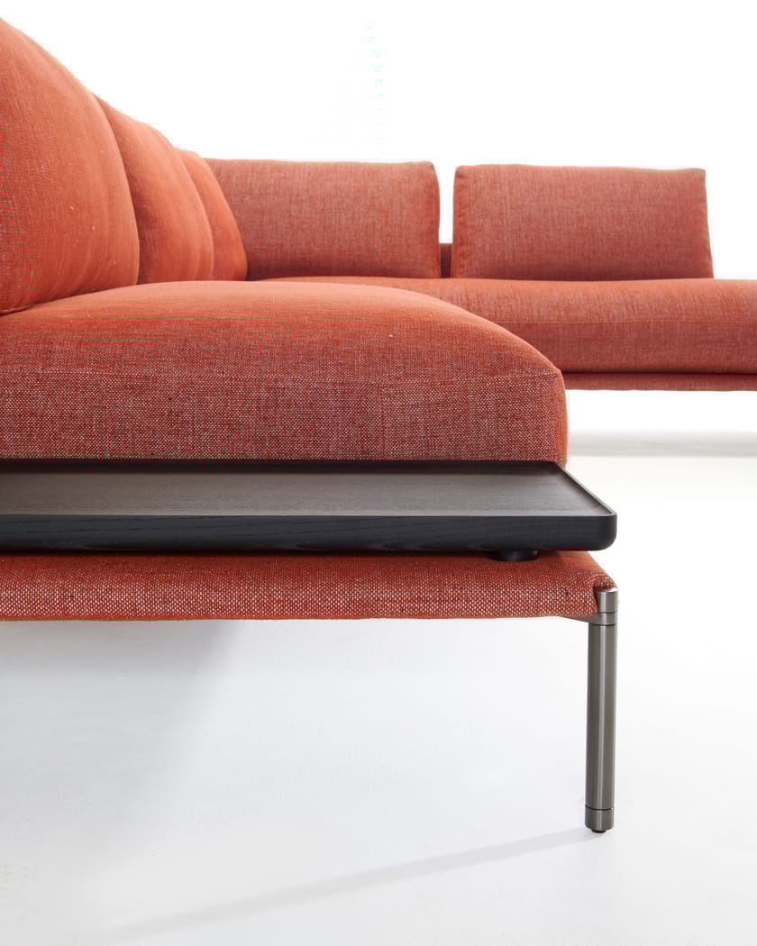 NOAH Sectional curved fabric sofa By Zanotta | design Damian Williamson