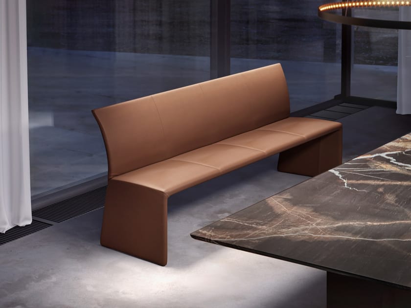 NOBILE BENCH 2510 Bench with cover of leather or fabric By Draenert ...