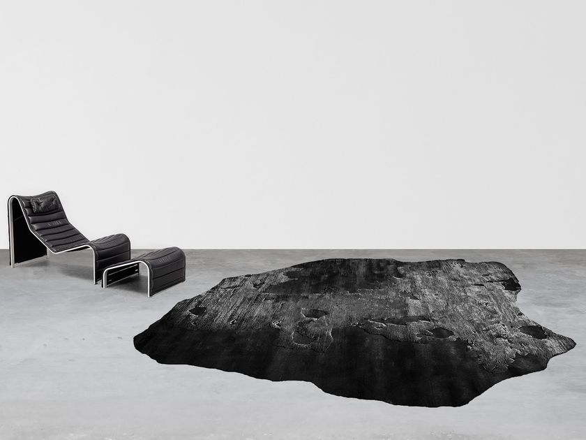 NOBU BLACK ICE CUT (TIRED NIGHT EDIT) Custom handmade rug By HENZEL ...