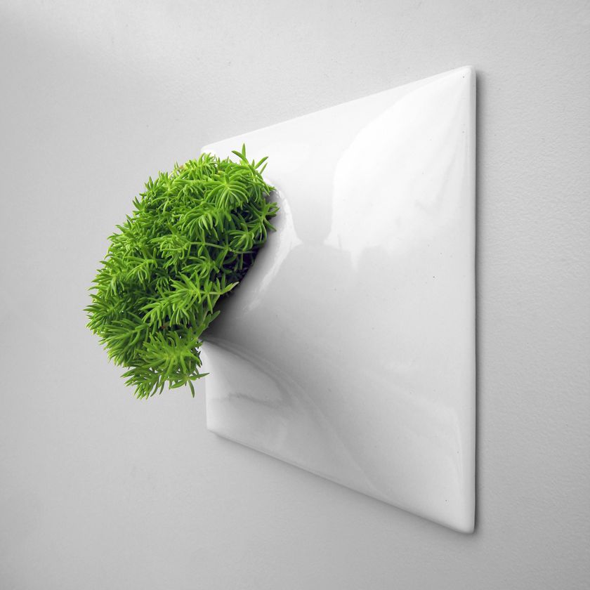 Vaso da parete modulare in gres ceramico NODE L Collezione Node By ...