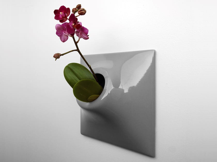 Vaso da parete modulare in gres ceramico NODE M Collezione Node By ...