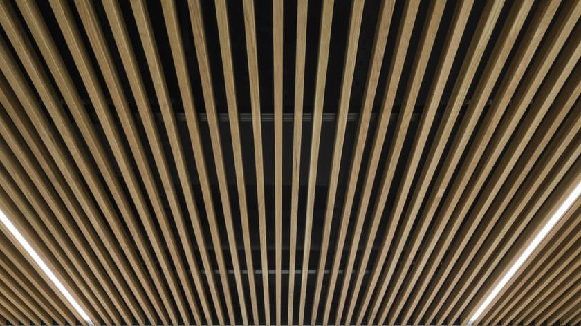 Open slats ceiling Wooden ceiling panels By NODOO