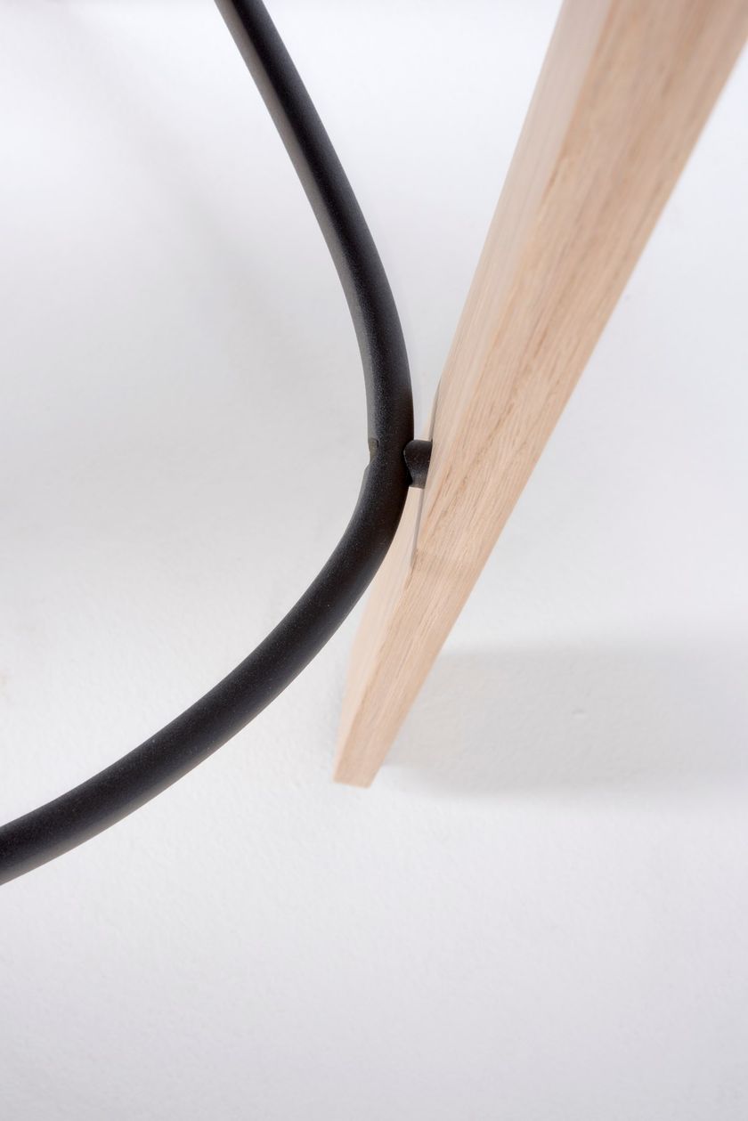 NORA Oak barstool with footrest By GAZZDA | design Mustafa Cohadzic