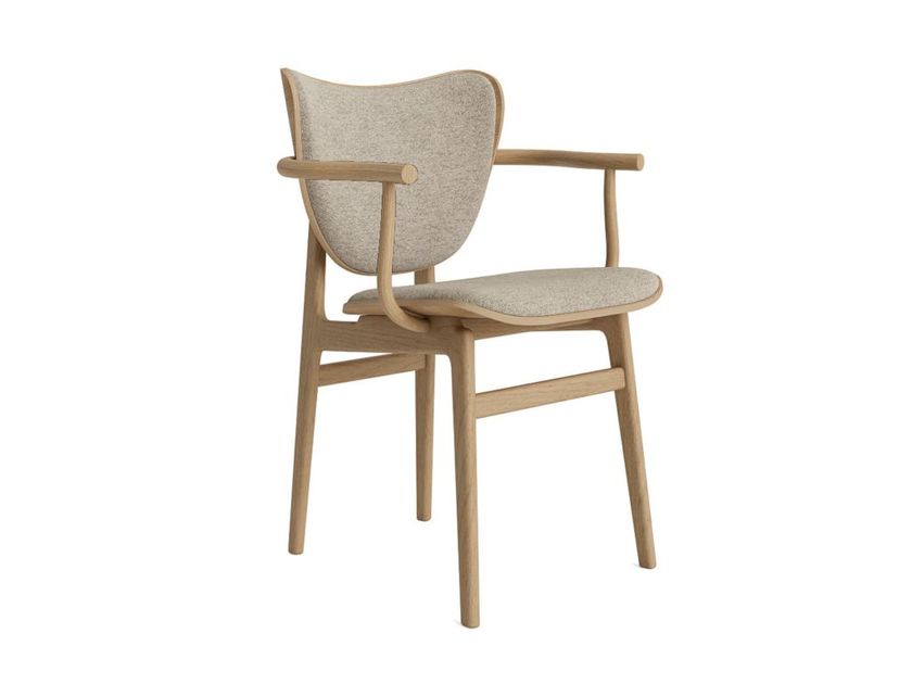 ELEPHANT Oak and fabric chair with armrests By NORR11