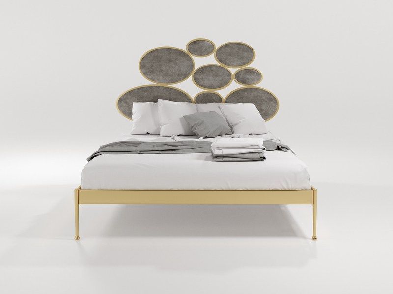 Double bed with upholstered headboard NOTTURNO By Barel design Luisa ...