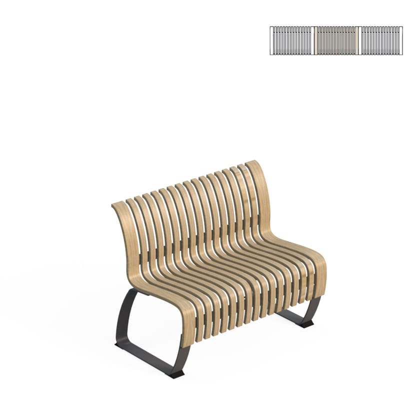 NOVA C BACK Curved Modular Bench with backrest By Green Furniture ...