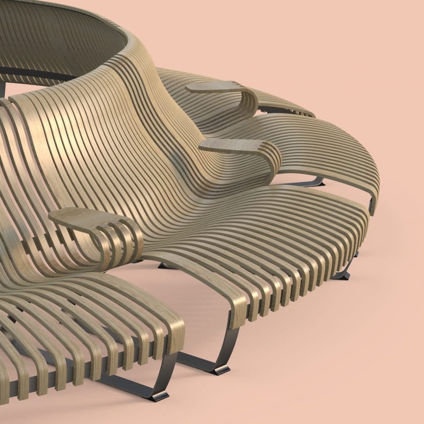 NOVA C LOUNGE Bench seating with back By Green Furniture Concept ...