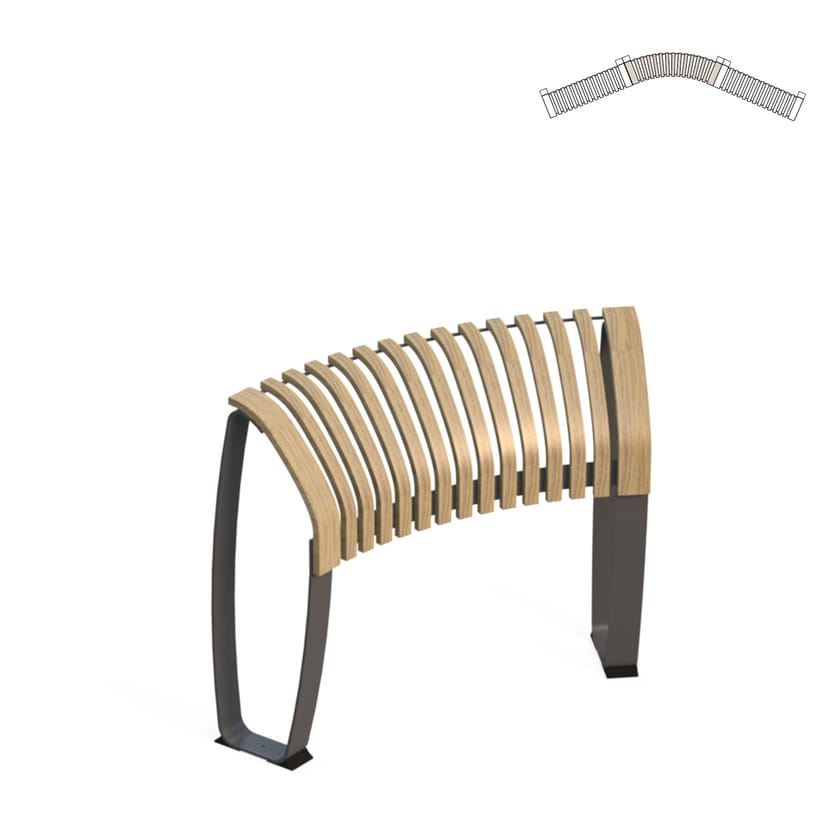 NOVA C PERCH Backless wooden stand-up bench By Green Furniture Concept ...