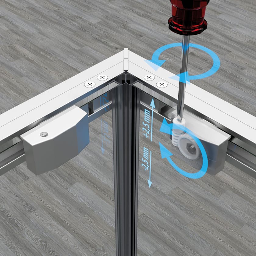 RIGA 2A Glass and aluminium shower cabin with sliding door By NOVELLINI