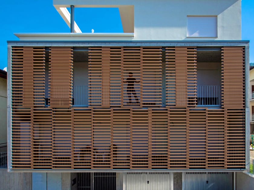 HIDDEN FRAME Sliding solar shading By NOVOWOOD
