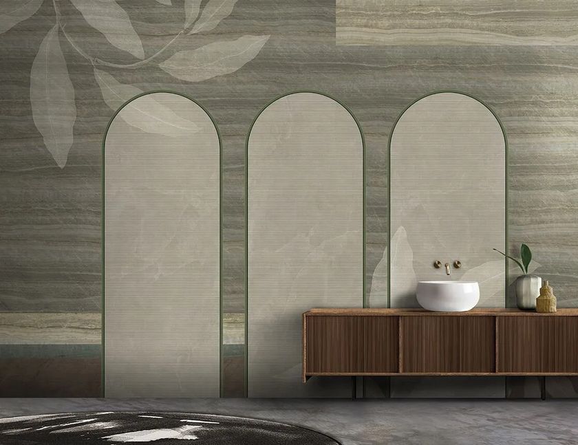 NATURE / STONE VISION Trompe l'oeil wallpaper By N.O.W. Edizioni