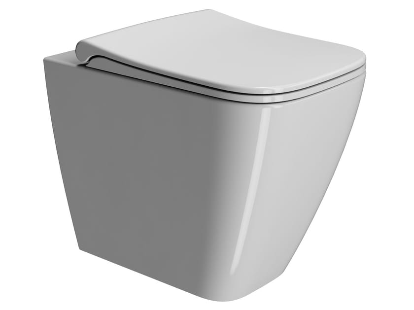 NUBES 52 | Toilet Floor mounted rimless ceramic toilet By GSI ceramica
