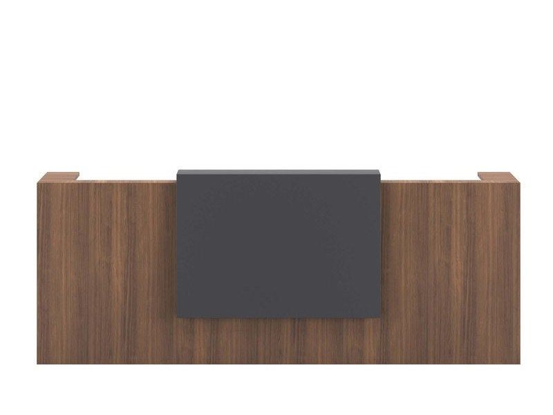 NUOVA Modular wood veneer reception desk By Ersa