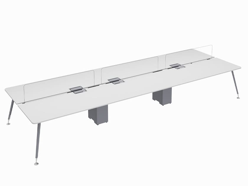 U TOO Multiple workstation desk with cable management By NURUS