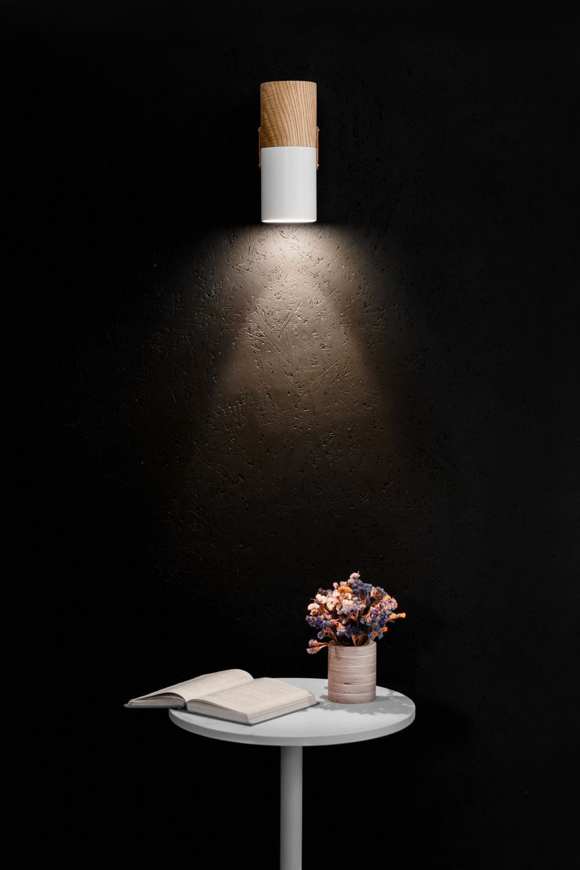 Adjustable aluminium and wood wall light NUT W By MZPA design KononenkoID