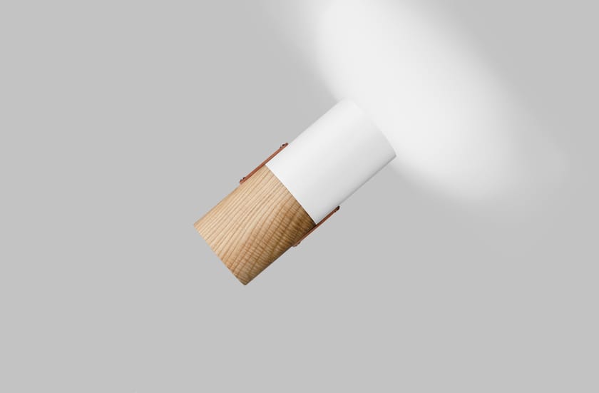 Adjustable aluminium and wood wall light NUT W By MZPA design KononenkoID