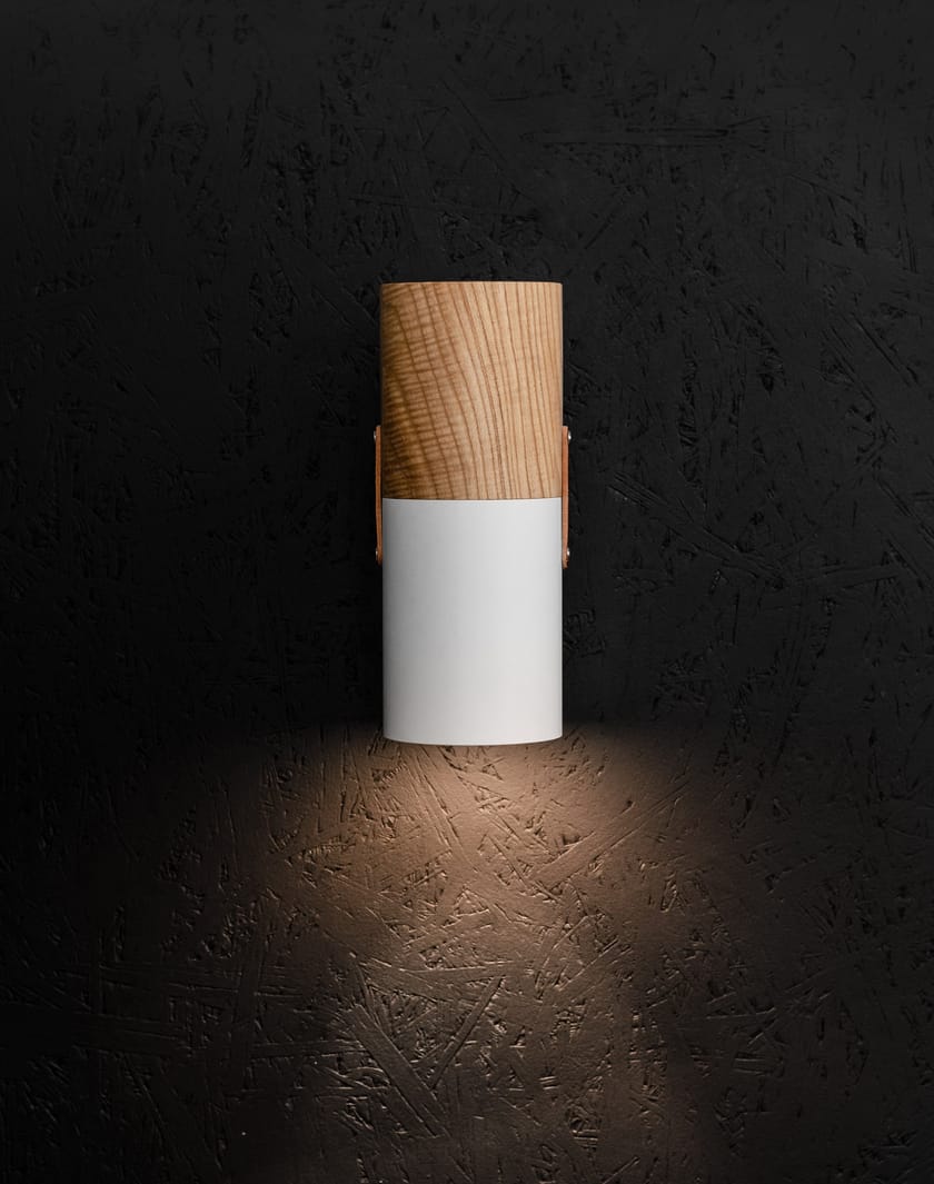 Adjustable aluminium and wood wall light NUT W By MZPA design KononenkoID