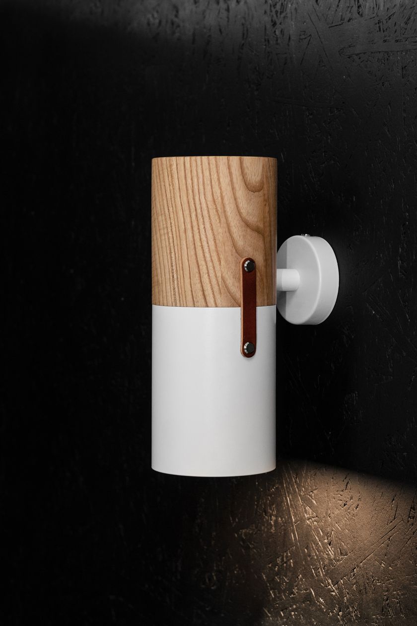 Adjustable aluminium and wood wall light NUT W By MZPA design KononenkoID